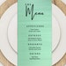 Editable Mint Green Menu Card Template, Modern, Minimalist Menu Cards ...