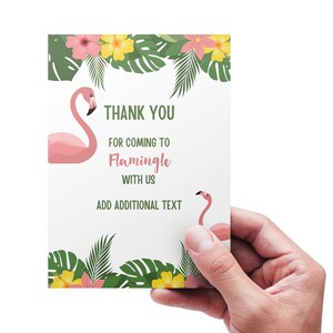 Printable Flamingo Thank You Card, Flamingo Party, Thank You Note, Let ...