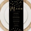 Editable Menu Card Template, Red and Gold Menu Cards, Floral, Dinner ...