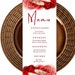 Editable Red and Gold Menu Template, Birthday Dinner Menu Cards ...