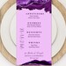 Editable Menu Cards Template, Lavender and Silver, Floral, Dinner Menu ...