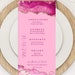 Editable Shades of Pink Menu Card Template, Pink Menu Cards, Table Menu ...