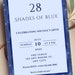 Editable Shades of Blue Invitation, Blue Birthday Invitation, Printable ...