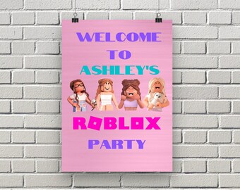 Roblox Girl Welcome Sign - Etsy
