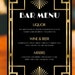Editable Gold Menu Card Template, Gold Glitter Drip Menu Cards ...