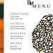Editable Leopard Print Menu Card Template Animal Print Menu - Etsy