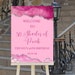 Editable Shades of Pink Birthday Welcome Sign, Pink and Silver Birthday ...