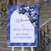 Editable Navy Blue Birthday Welcome Sign, Balloon Birthday Party ...