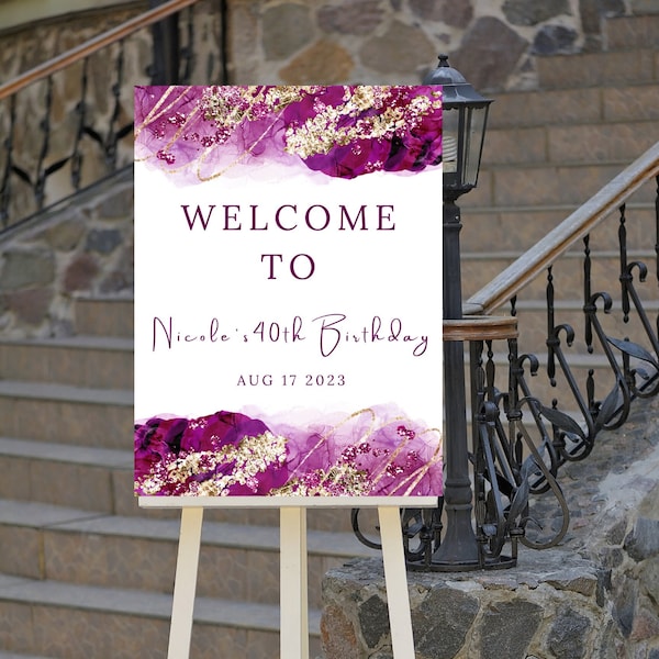 Purple Wedding Sign - Etsy