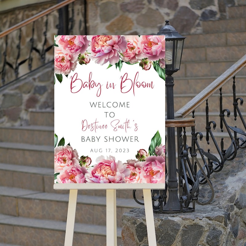 Baby in Bloom Sign - Etsy