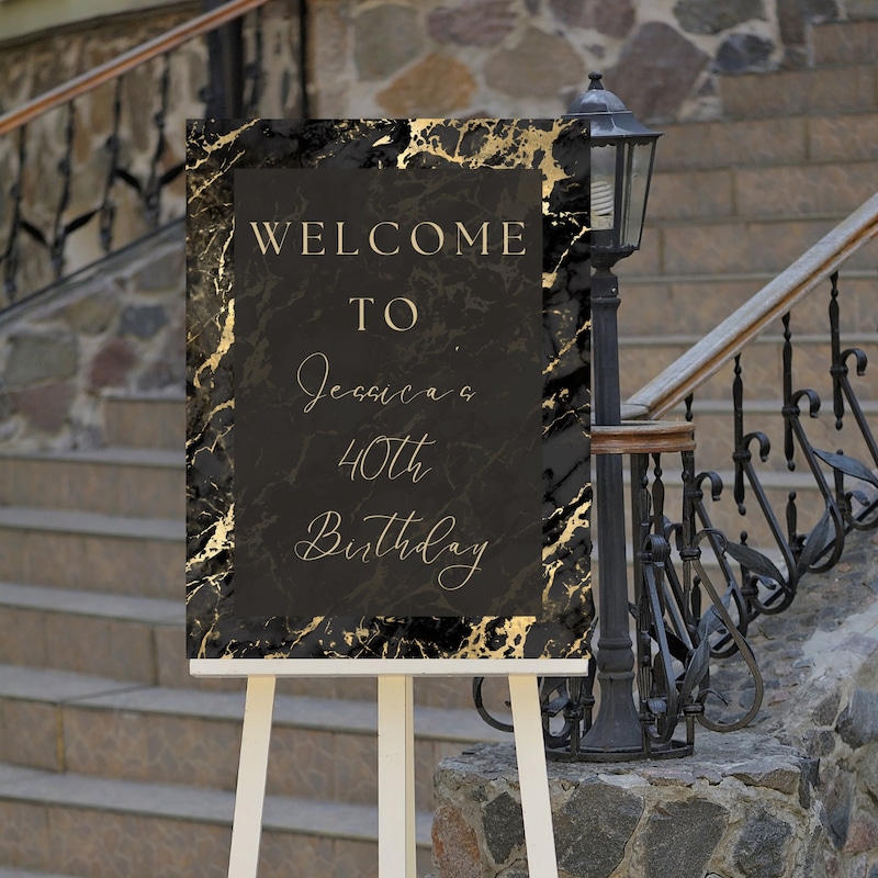 Marble Wedding Sign - Etsy