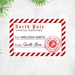 Editable From Santa Gift Tag, Gift Labels, North Pole Special Delivery ...