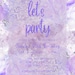 Editable Let's Party Invitation, Purple Birthday Invite, Glam, Lavender ...
