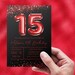 Editable 15th Birthday Invitation, Red and Black Invitation, Red 15 ...