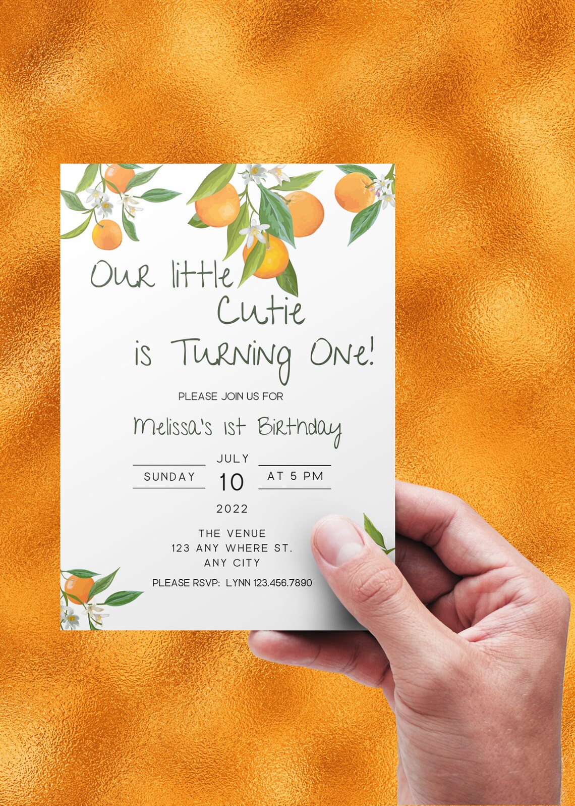 Editable Our Little Cutie is Turning One Invitation 1st - Etsy