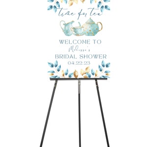Editable Tea Party Welcome Sign, Time for Tea, Bridal Tea, Birthday Tea ...