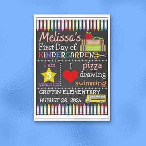 Editable First Day of School Sign, Back to School Board, Template ...