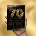 Editable 70th Birthday Invitation, Leopard Print, Black and Gold ...