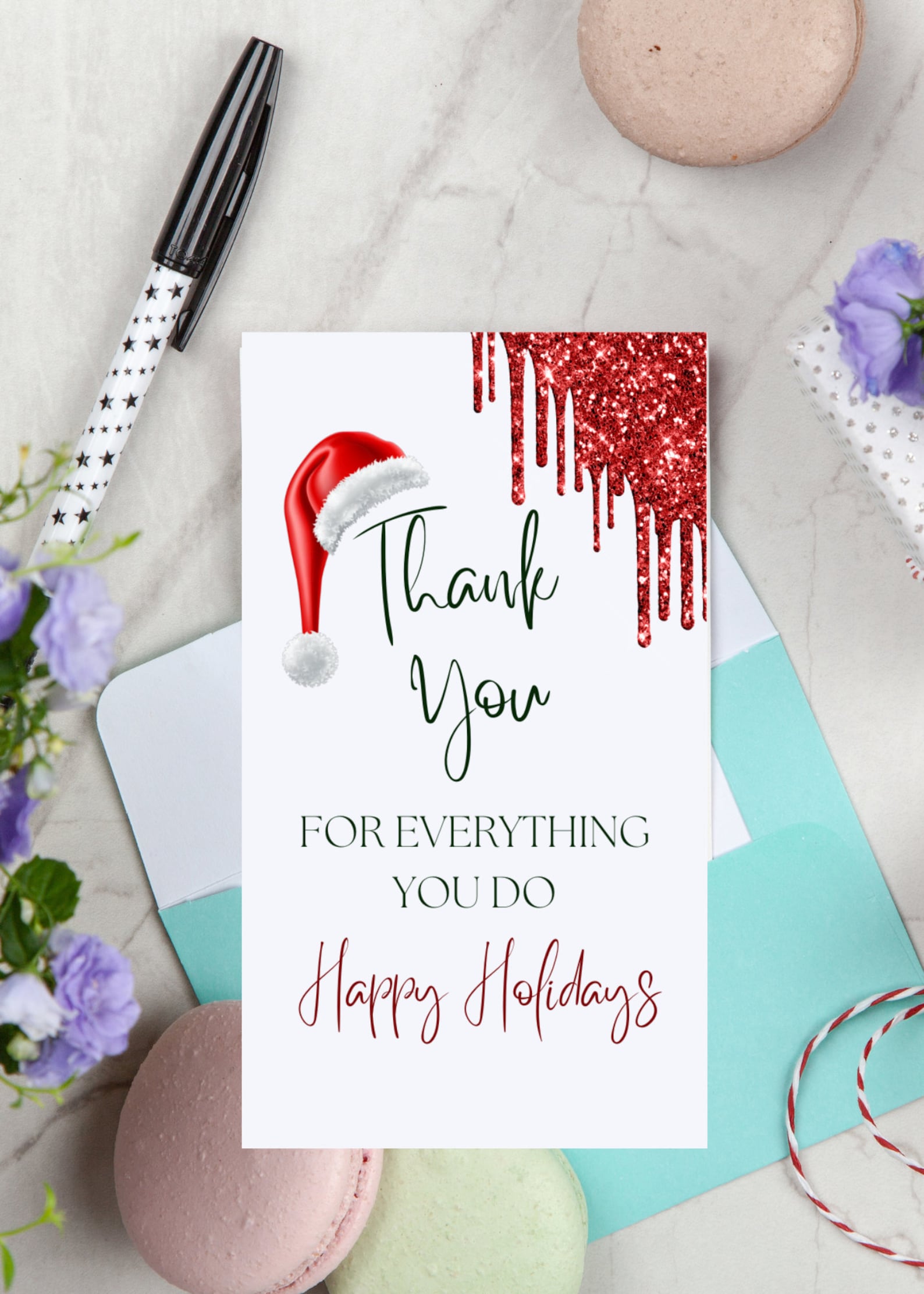 Editable Holiday Thank You Tag Christmas Favor Tags Holiday - Etsy
