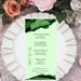 Editable Shades of Green Menu Card Template, Green and Silver, Green ...