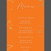 Editable Orange and Gold Menu Card Template, Marble Design, Luxury ...