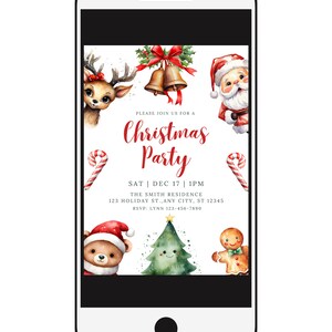 Editable Christmas Party Invitation, Holiday Invitation, Winter Party ...