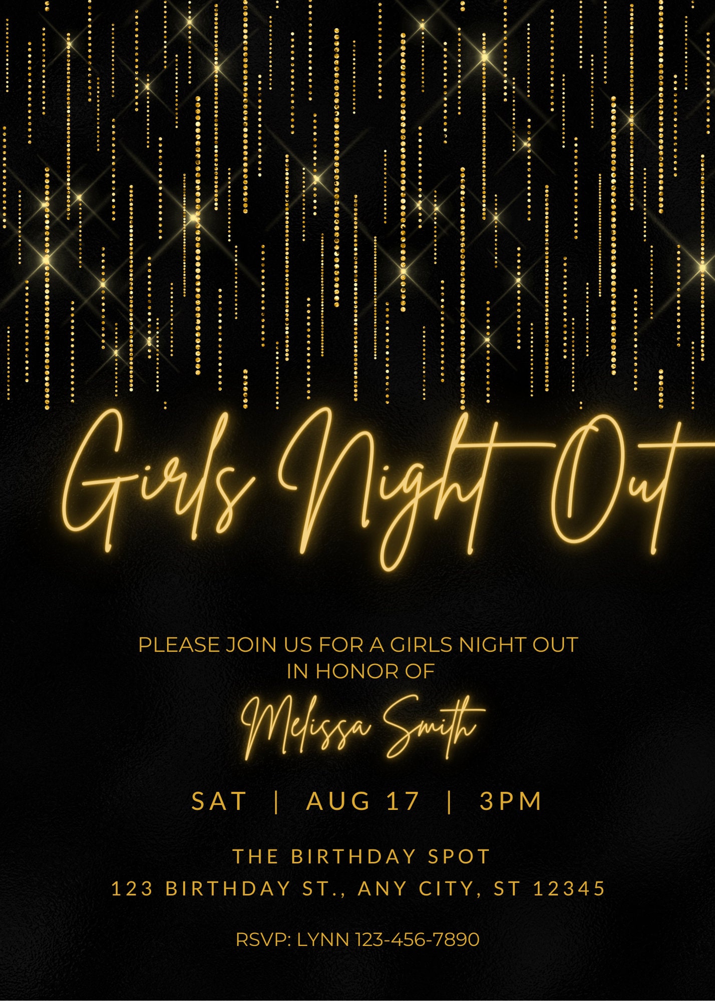 Editable Girls Night Out Invitation, Ladies Night, Girls Night In ...