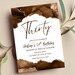 Editable Birthday Invitation, Brown, Any Occasion, Printable or Digital ...