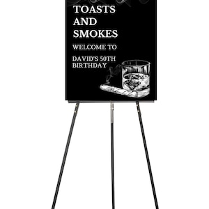 Editable Toasts and Smokes Welcome Sign, Welcome to Sign, Birthday ...
