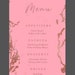 Editable Pink Menu Card Template, Marble Design, Luxury, Menu Cards ...