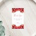 Printable Thank You Tags, Floral, Favor Tags, Gift Tags, Red Thank You ...