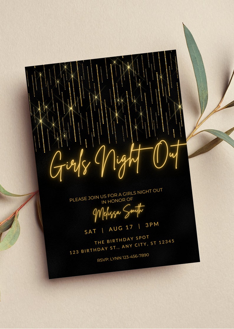 Editable Girls Night Out Invitation Ladies Night Girls Night - Etsy
