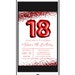 Editable 18th Birthday Invitation, Red and White Invitation, Red 18 ...