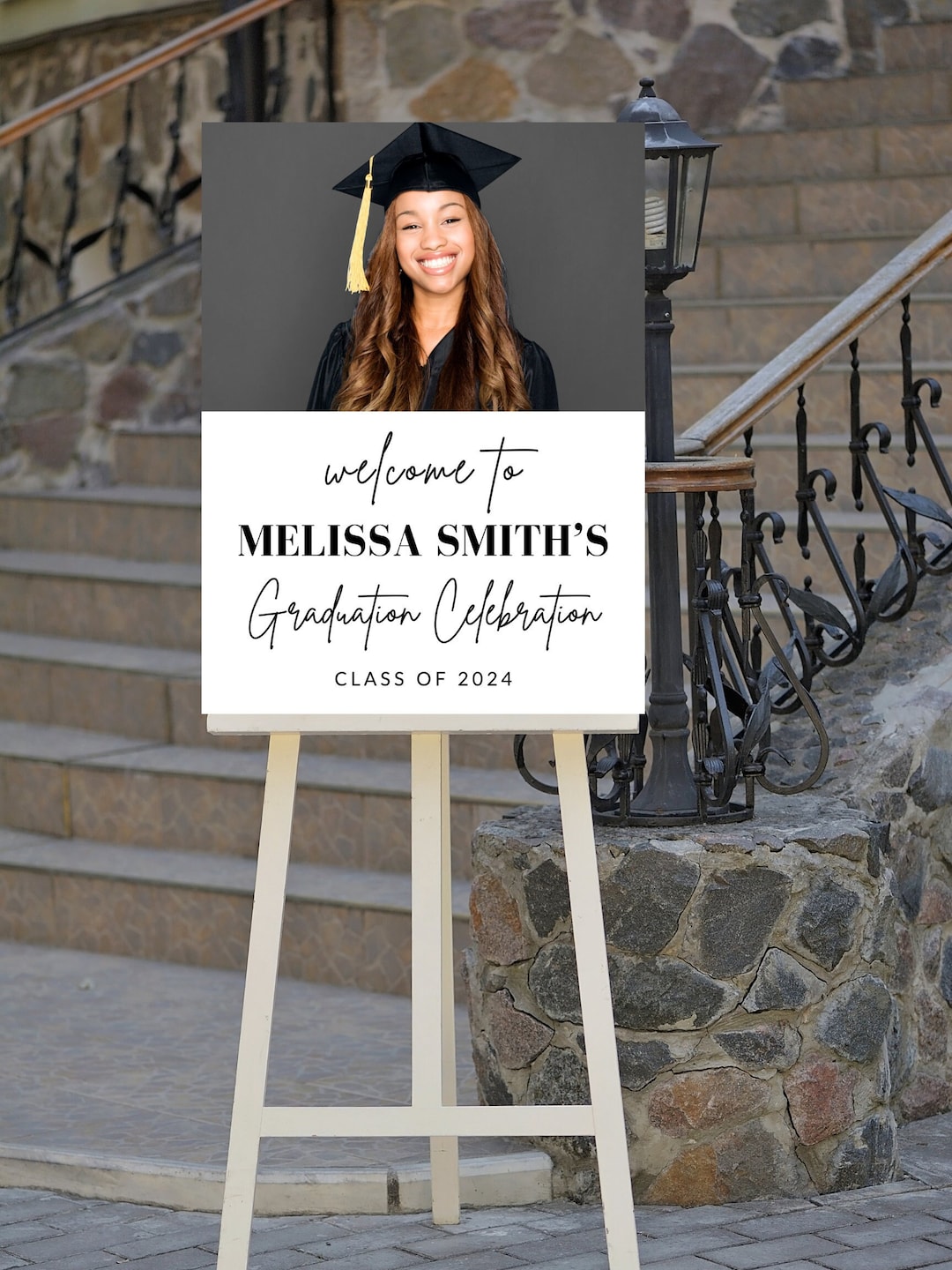 Editable Graduation Welcome Sign Template With Photo, Printable Instant ...