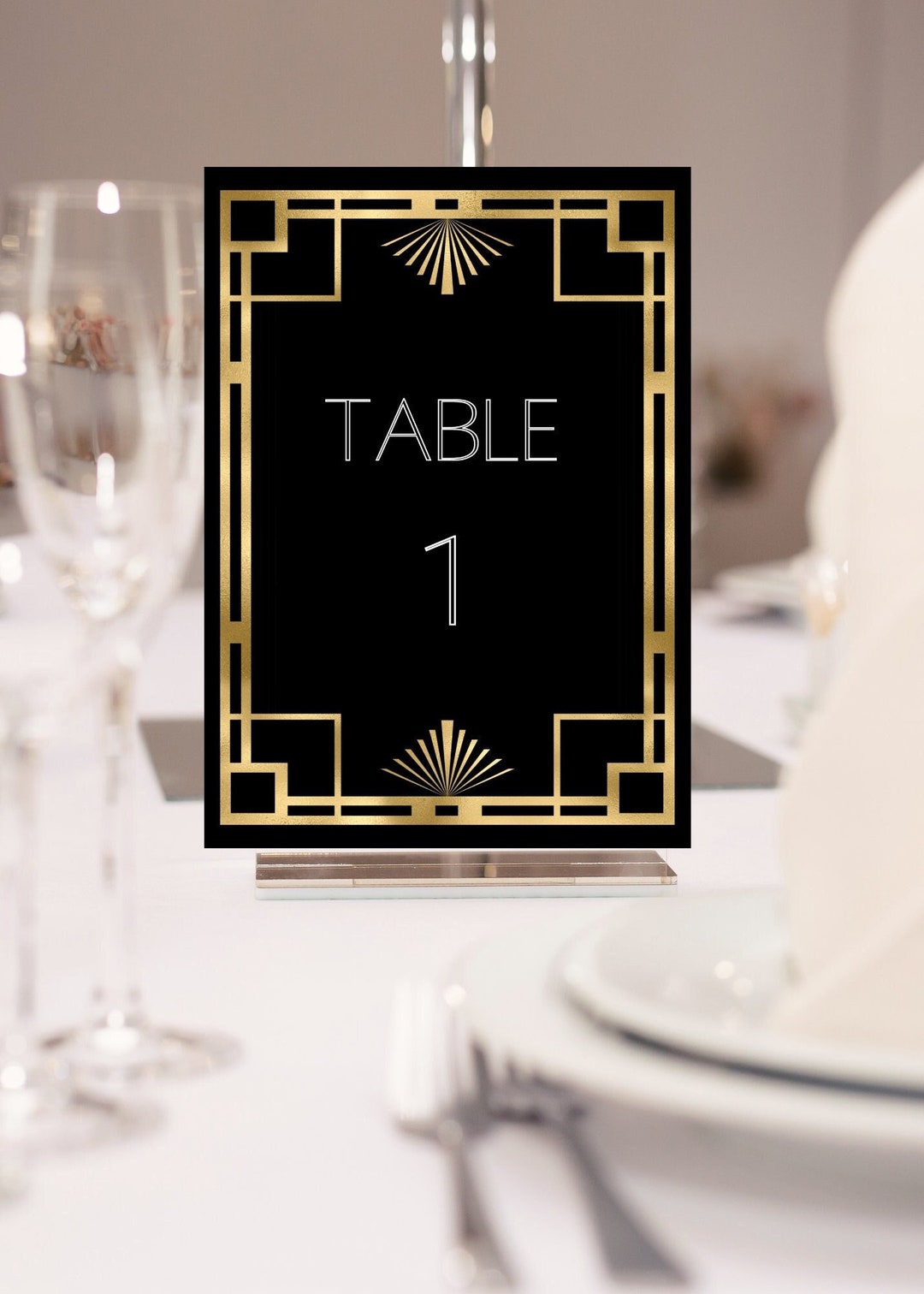 Printable Gatsby Table Numbers Template, Harlem Nights, Roaring 20s ...
