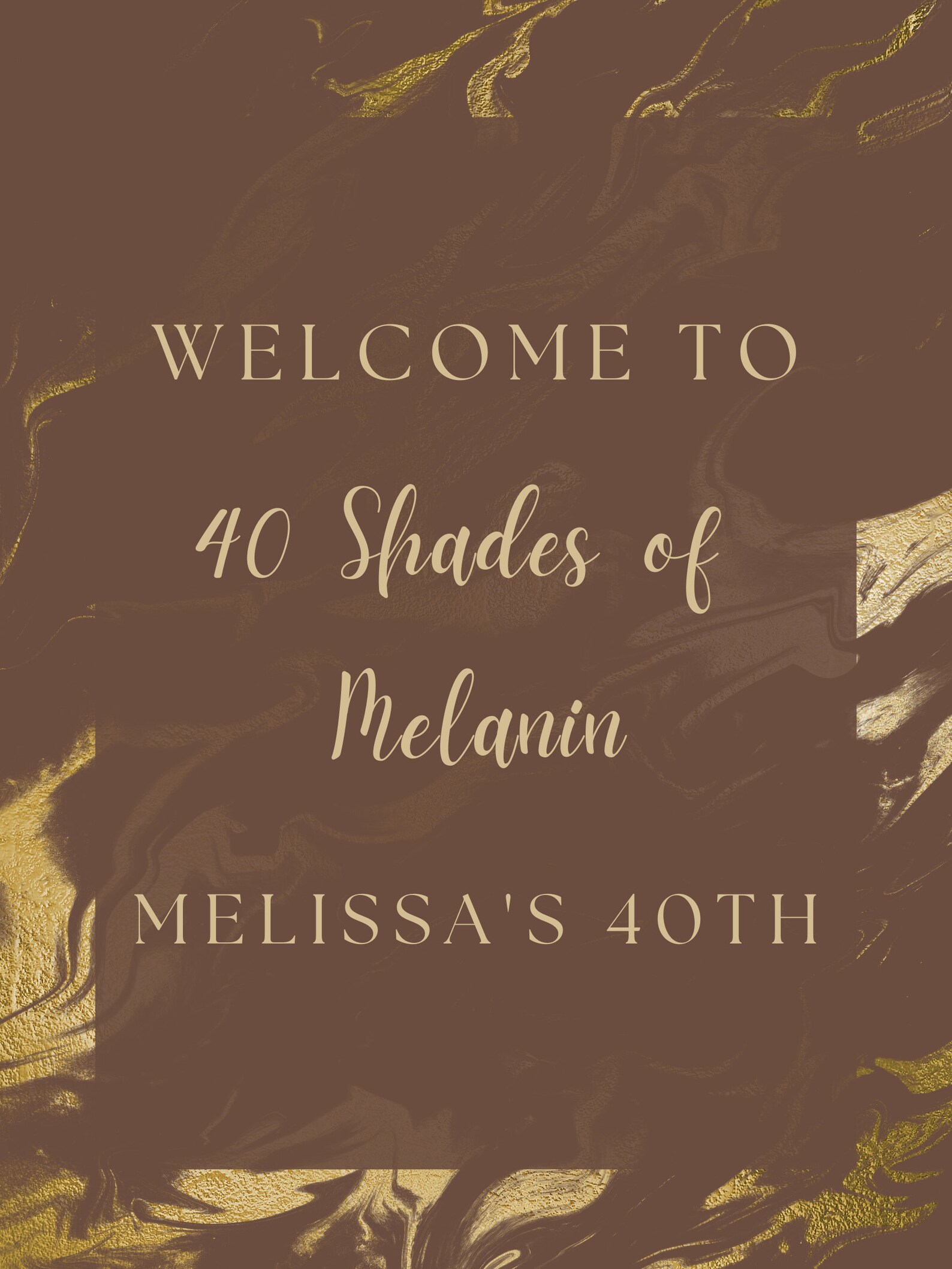 Editable Shades of Melanin Birthday Welcome Sign Brown and - Etsy