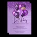 Editable Purple and Gold Birthday Invitation Let's Party - Etsy