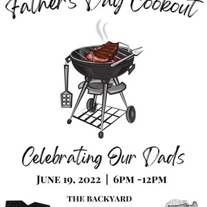 Editable Father's Day Cookout Invitation, Father's Day BBQ Invite ...