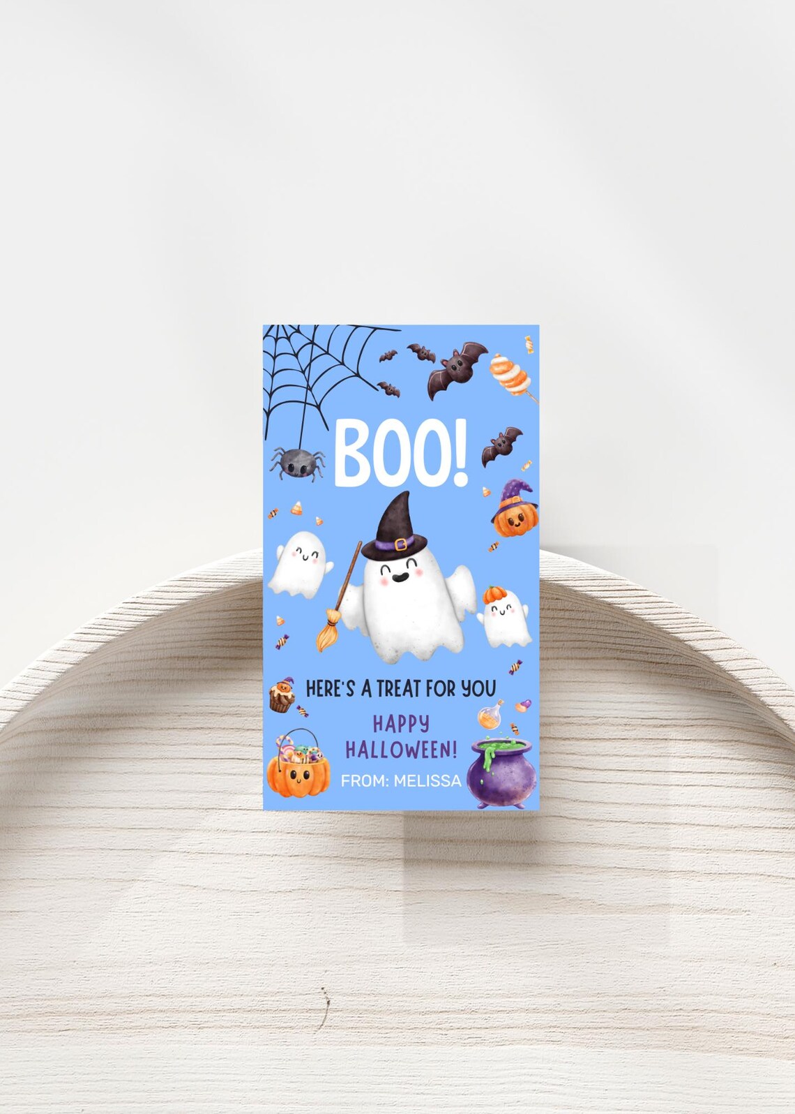 Printable Halloween Treat Tag, Boo Gift Tags for Trick or Treat Bag ...