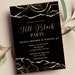 Editable All Black Party Invitation, All Black Affair, Black and Gold ...