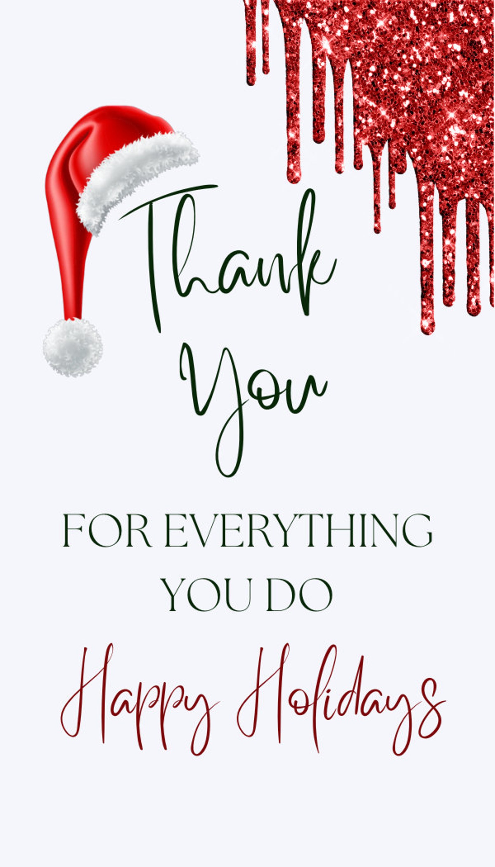 Editable Holiday Thank You Tag Christmas Favor Tags Holiday - Etsy