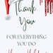 Editable Holiday Thank You Tag, Christmas Favor Tags, Holiday Gift Tag ...