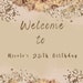 Editable Brown and Gold Welcome Sign, Brown Birthday Welcome Sign ...