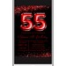 Editable 55th Birthday Invitation, Red and Black Invitation, Red 55 ...