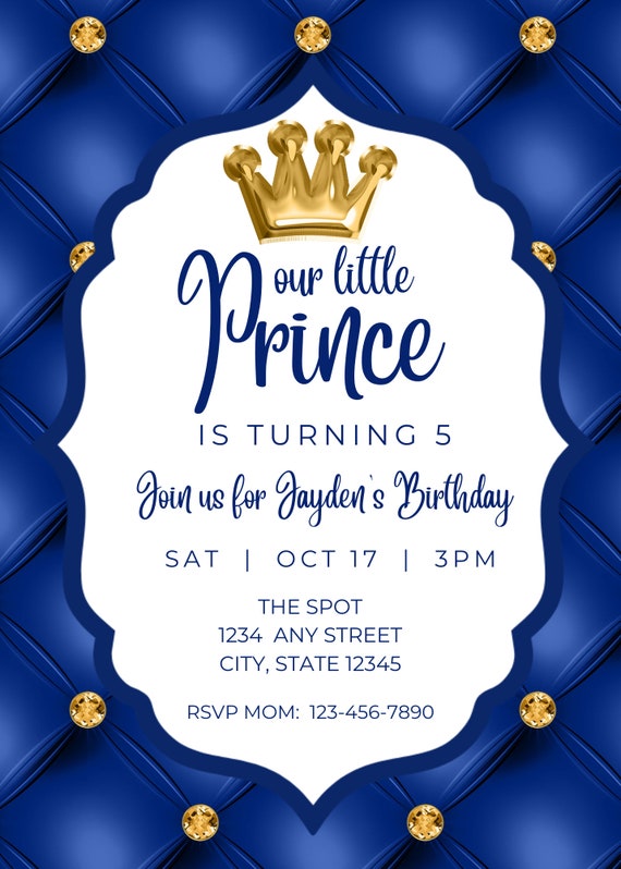 Little Prince Invitations Templates 9+ Prince Birthday Invitation