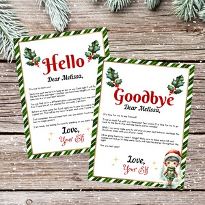 Editable Elf Hello and Goodbye Letters Christmas Activity Digital ...