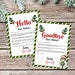 Editable Elf Hello and Goodbye Letters Christmas Activity Digital ...