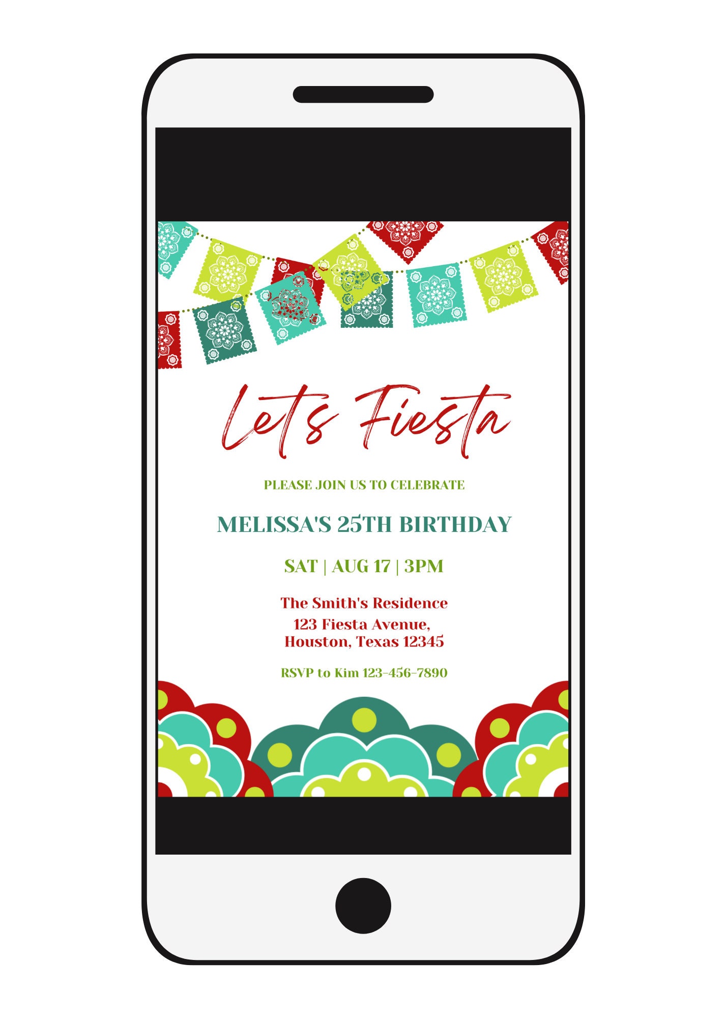 Editable Fiesta Invitation, Let's Fiesta, Birthday, Mexican Theme, Taco ...