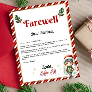 Editable Elf Letter Set I'm Back and Farewell Letter From Elf Christmas ...