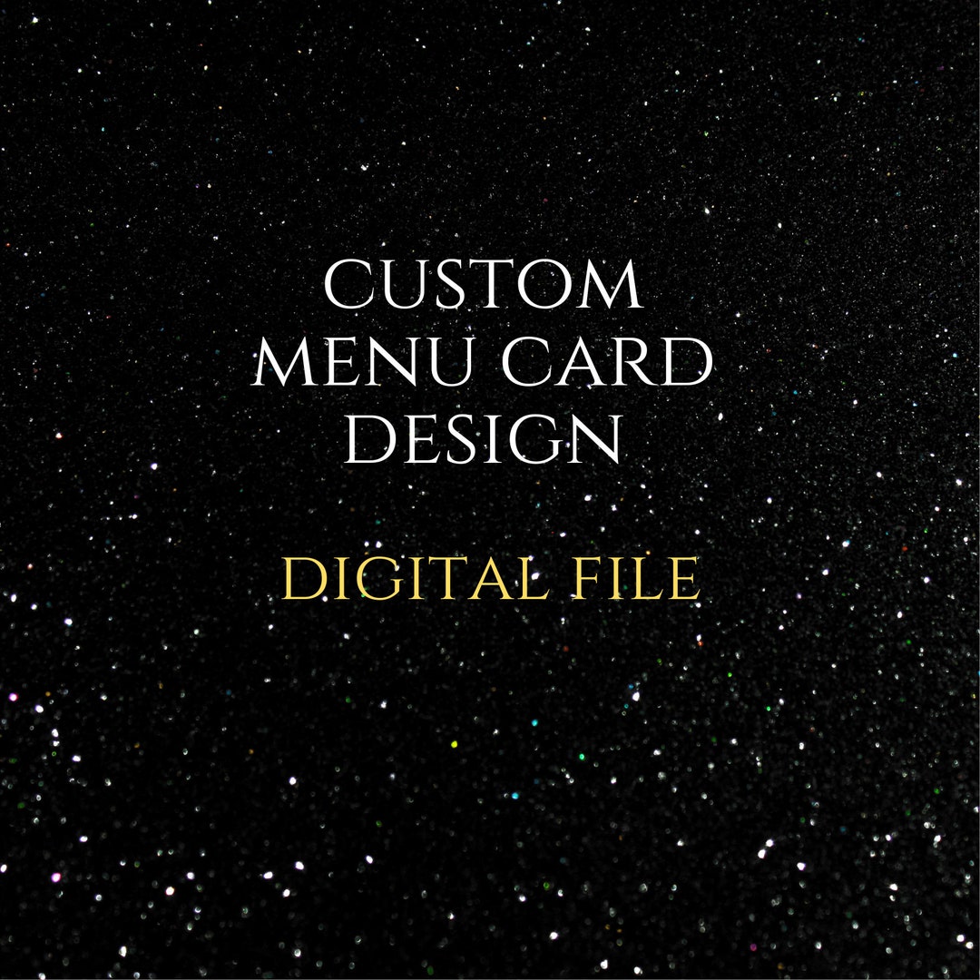 Custom Menu Card Digital Download, Printable - Etsy